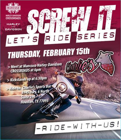 Mancuso Crossroads - Screw It Let's Ride Series- Charlie's Sports Bar ...